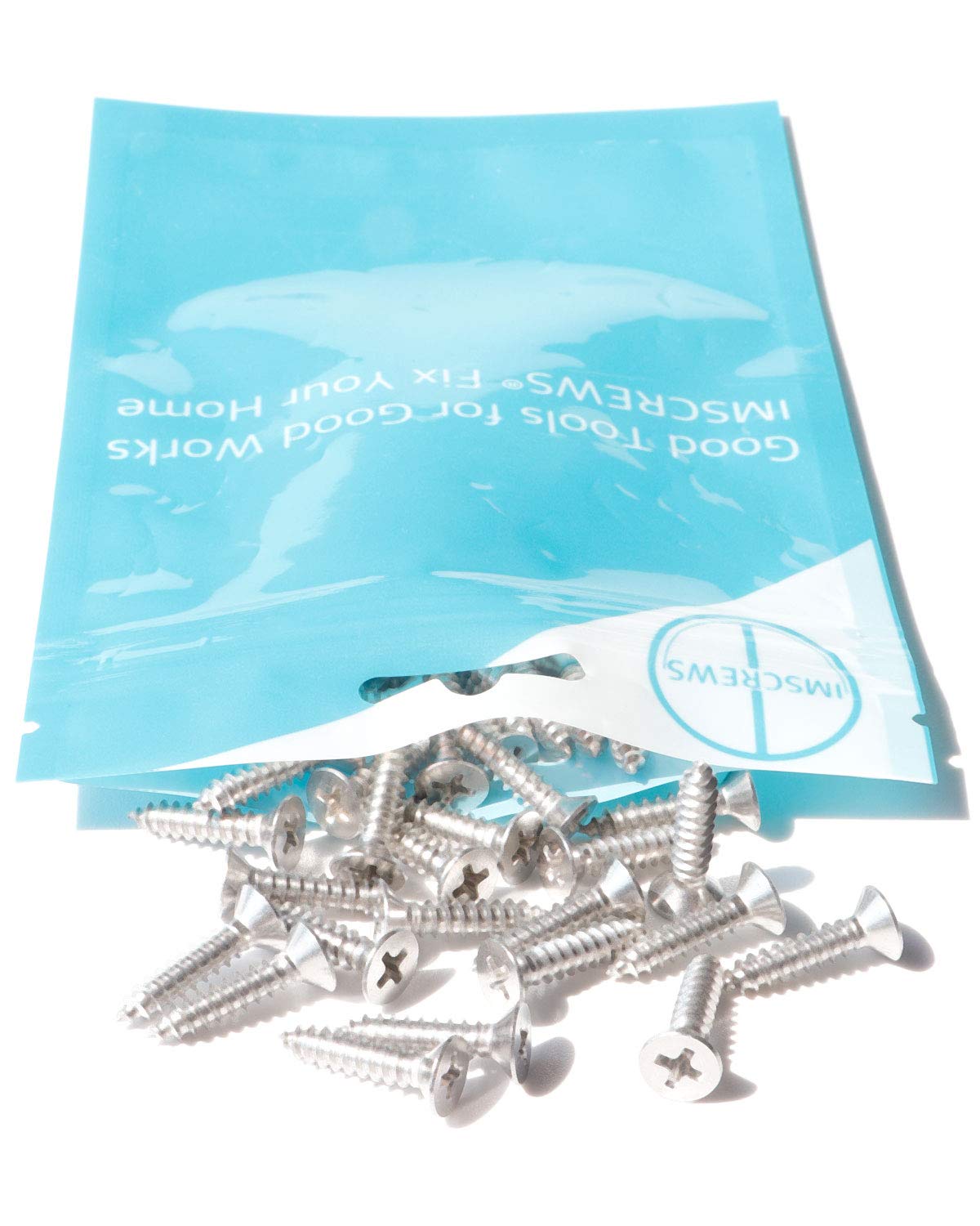 #8 x 3/4" Stainless Flat Head Phillips Wood Screws (50pcs) 18/8 Stainless Steel 304 Countersunk Self Tapping Screw | by IMSCREWS