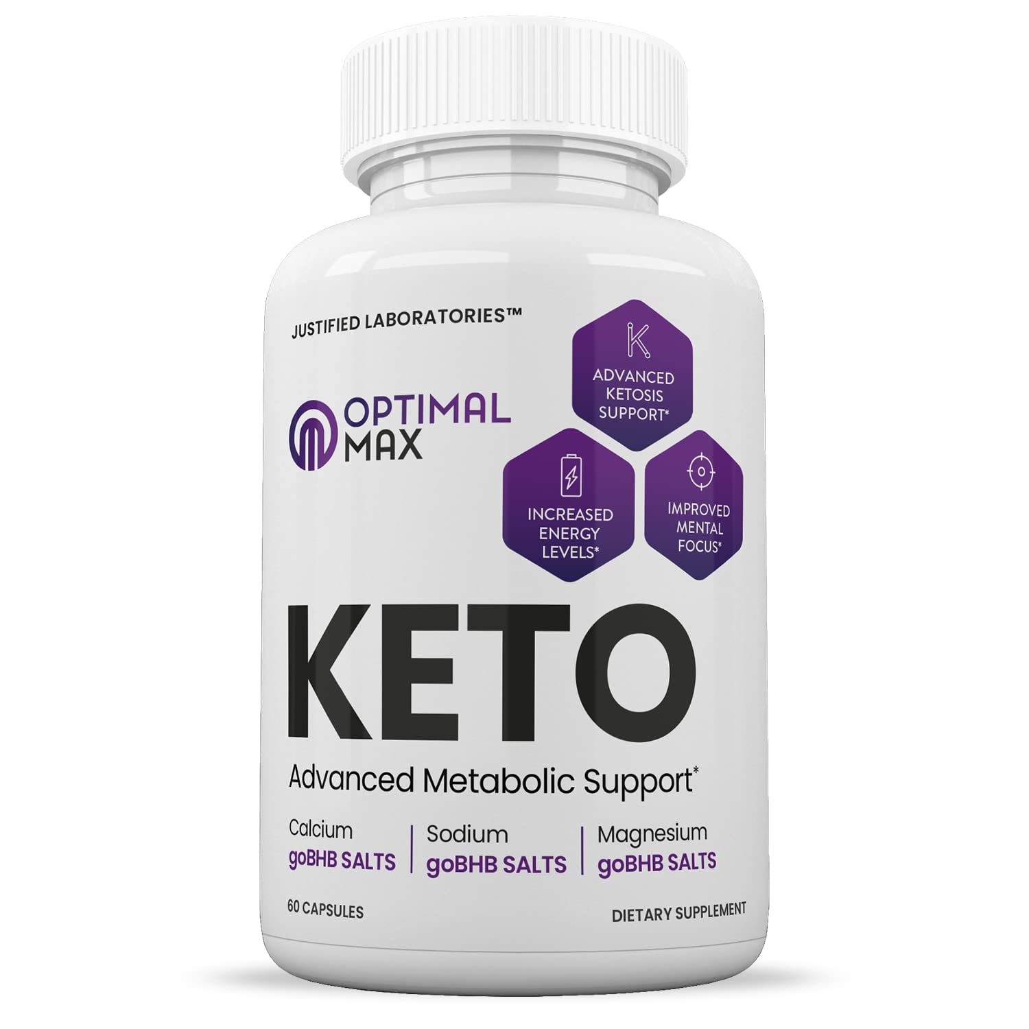 (3 Pack) Optimal Max Keto Pills Includes Apple Cider Vinegar Patented goBHB® Exogenous Ketones Advanced Ketogenic Supplement Ketosis Support for Men Women 180 Capsules