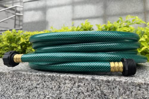 1/2 Inch Garden Hose 15FT, Boat Hose, Flexible & Durable, with 3/4" Solid PVC Male to Female Fitting for Household, Outdoo
