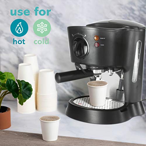 [100 PACK COFFEE CUPS] 3 ounce Disposable Paper Hot Cups - Coffee Cup, Bathroom, Espresso, Mouthwash Cups