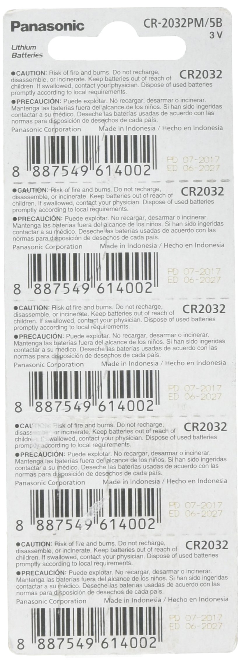 (4pcs Plus ONE Free Battery) PANASONIC Cr2032 3v Lithium Coin Cell Battery for Misfit Shine Sh0az Personal Physical Activity Monitor by A World of Deals