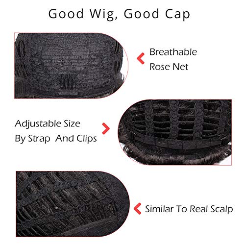 Short Black Pixie Cuts Hair Wigs African American Short Black Wig Female Hairstyles (9627-g)