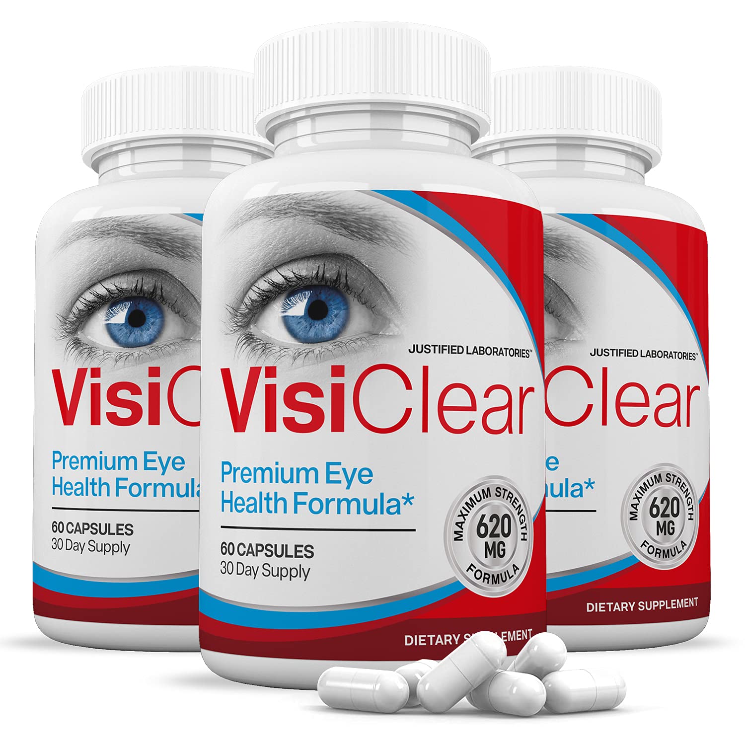 (3 Pack) Visiclear Advanced 620MG Eye Health Formula Supports Healthy Vision Eyes Sight 180 Capsules