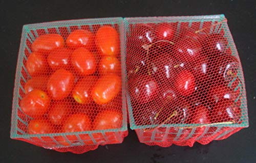 100 pcs mesh Netting for Berry Baskets Farmers Market Produce Supplies Stretchable net fits Quart Pint Half Pint Box (One Size)