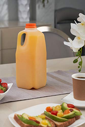[30 PACK] Empty Plastic Juice Bottles with Tamper Evident Caps 64 OZ - Half Gallon, Smoothie Bottles - Ideal for Juices, Milk, Smoothies, Picnic's and even Meal Prep by EcoQuality Juice Containers