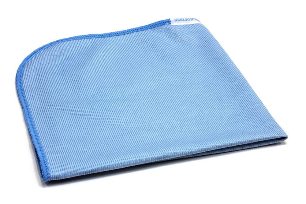 [Smooth Glass] Microfiber Window, Mirror and Glass Towel (16"x16") Blue - 5 Pack (Blue)