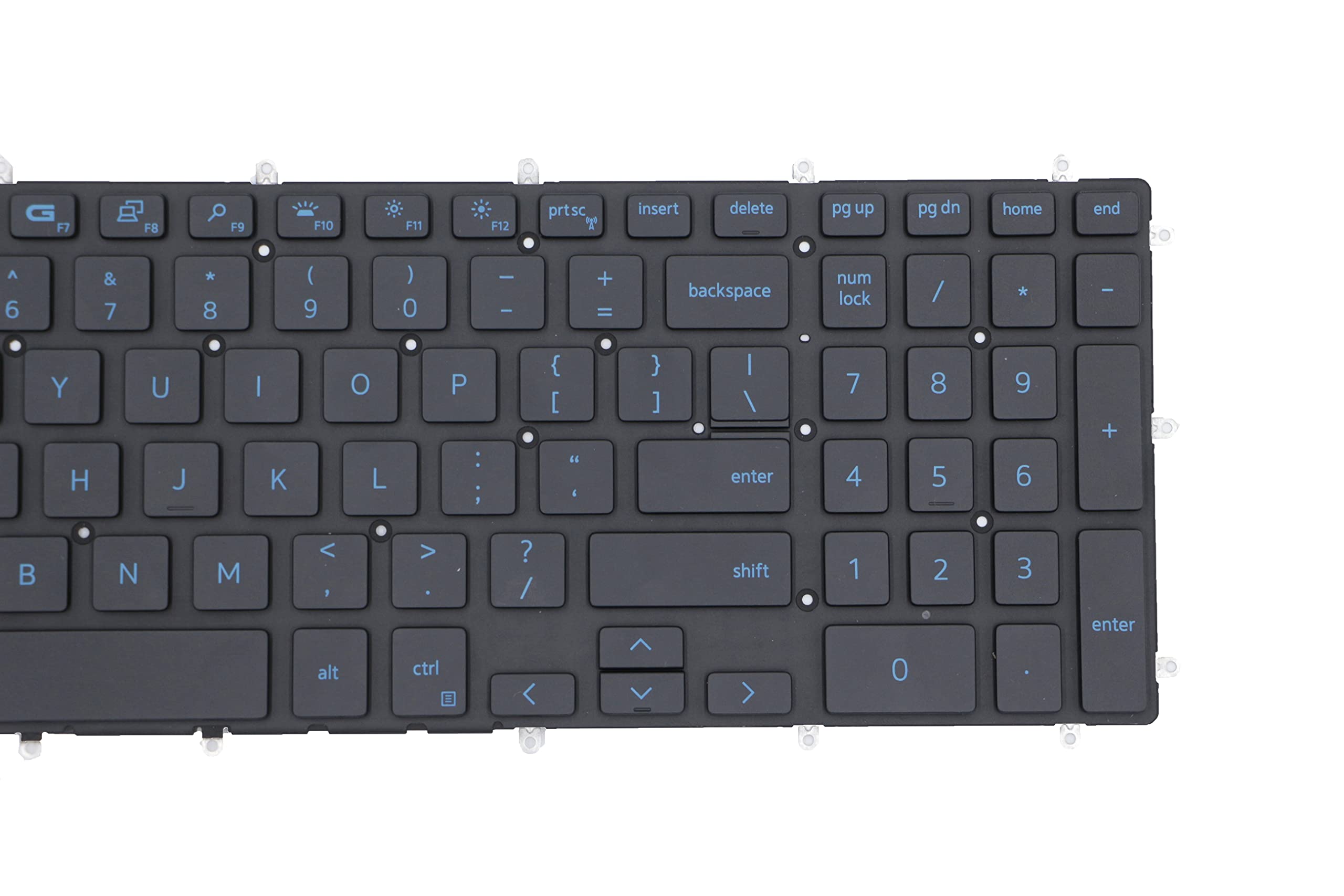 Replacement Keyboard for Dell G5 5500 5587 5590, G5 SE 5505, G7 7588 7590 7790, G3 3579 3779 3590 Series Game Laptop, Dell G5 5587 Replacement Keyboard with Blue Frame with Backlit US Layout