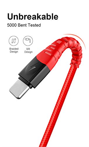 [2 Pack] Charge/Sync Cable, iFlash1 Foot Charging Cable Fast Charging & Sync Charger Apple iPhone Xs/XS Max/XR/X / 8/8 Plus / 7/7 Plus / 6S/6 Plus/SE/ 5S, iPad Pro Air Mini 1/2/3/4, iPod Touch 5/6