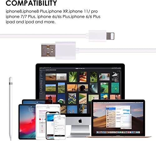 Charger Adapter for Apple Pencil Adapter Compatible with iPad Pro Pencil Accessories Male to Female Flexible Connector 2in1 Charging Cable 150CM
