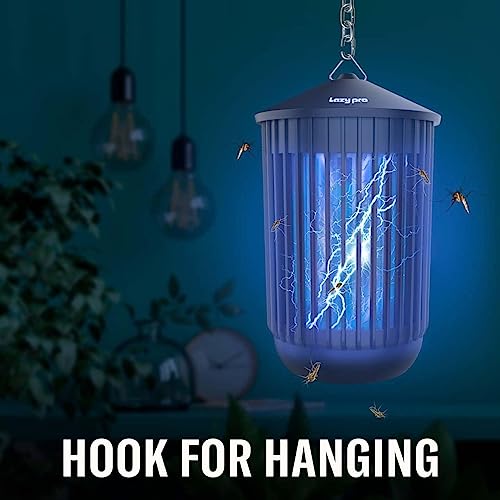 [2 in 1] Bug Zapper + Attractant - Effective 4800V Mosquito Killer - Electric Insect Fly Trap, Waterproof Indoor & Outdoor - Bright Light Bulb Lamp for Backyard, Patio, Home, Plug-in