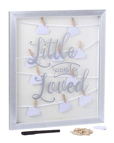 Kate & Milo Little And Loved Signature Frame, Unique Baby Shower Guestbook, Advice And Well Wishes Frame, Modern Nursery Decor