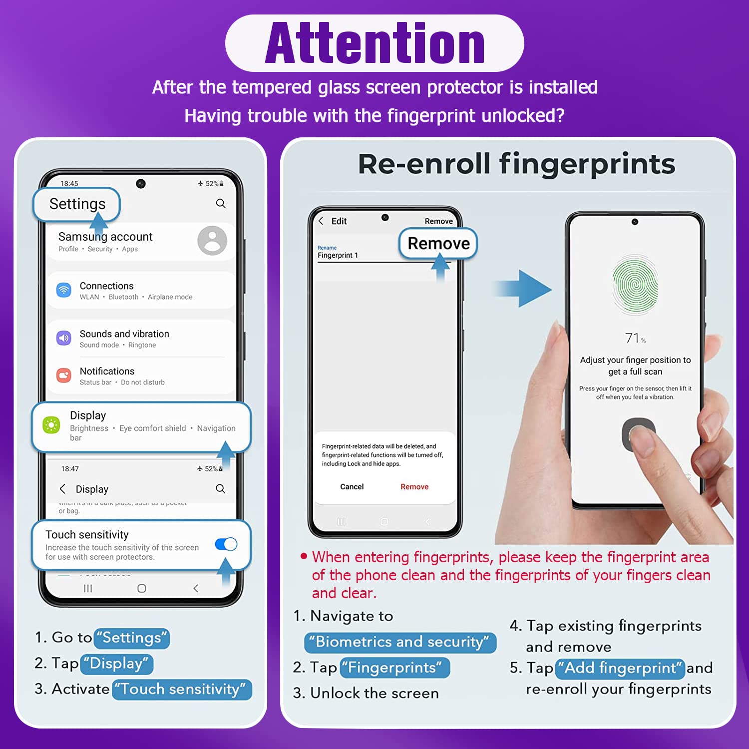 [2+2 Pack] Galaxy Note 20 Ultra 5G Screen Protector, with Camera Lens Protector [Fingerprint Unlock] [9H Hardness] 3D Full Coverage HD Tempered Glass Protector for Samsung Galaxy Note 20 Ultra (17.9")