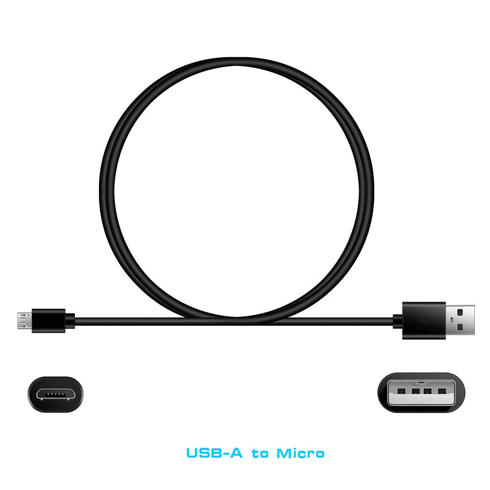 [UL Listed] USB Wall Adaptive Tablet Charger Compatible with Alcatel 3T 8.0 10 2018, Alcatel Joy Tab 8.0 2019, Alcatel A30 9024W Tablet 8", TKEE Mini, Dragon Touch K10, 5FT USB Charging Cable