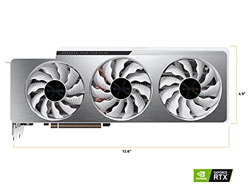 GIGABYTE GeForce RTX 3070 Ti Vision OC 8G Graphics Card, WINDFORCE 3X Cooling System, 8GB 256-bit GDDR6X, GV-N307TVISION OC-8GD Video Card
