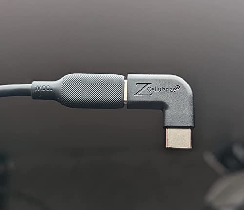 Cellularize Right Angle USB C Adapter USB C 90 Degree Adapter 40Gbps Low Profile Male to Female Extender 240W Thunderbolt 4/3 Data for Steam Deck Notebook Tablet Mobile Phone (3 Pack)