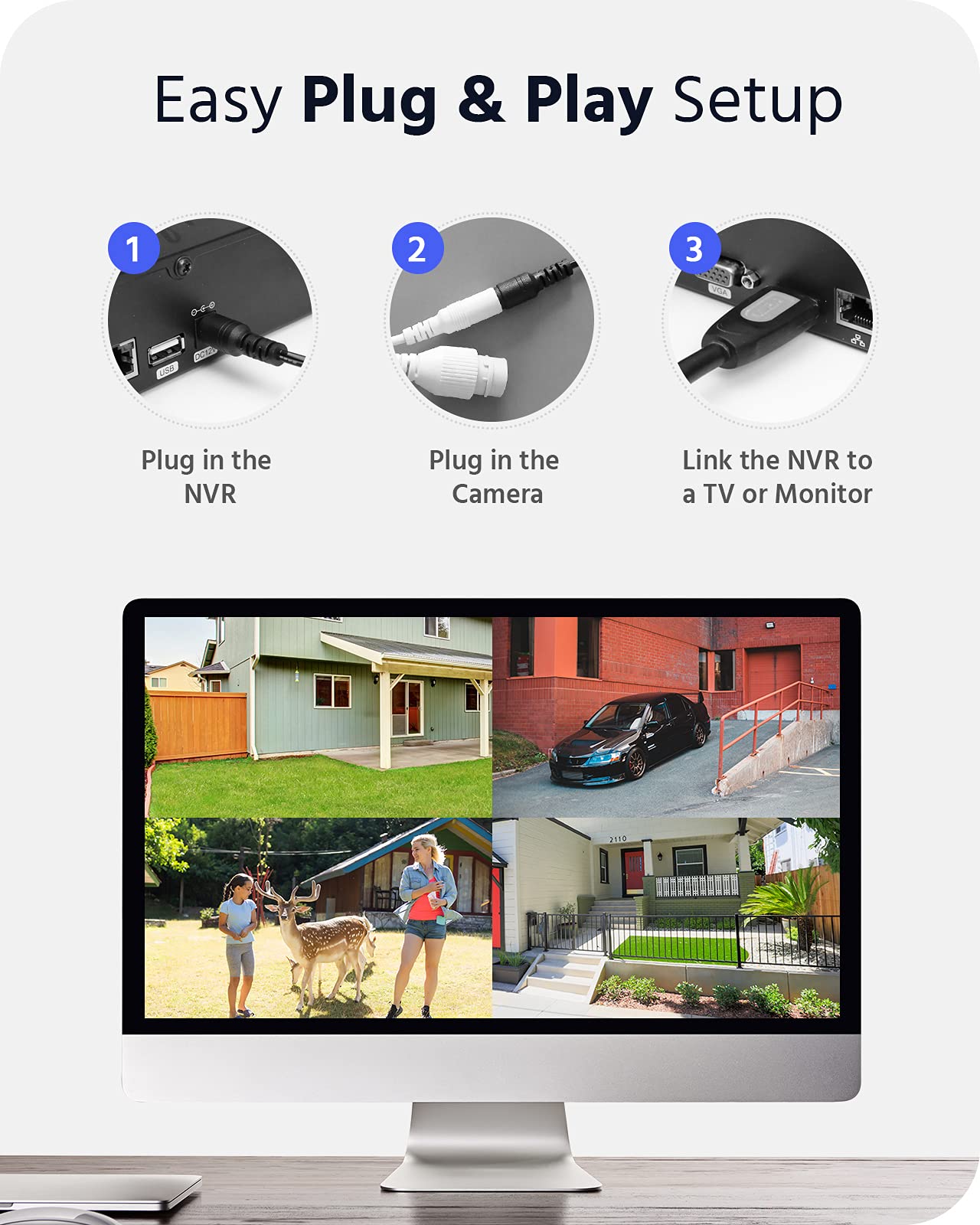[Upgrade 2k]ANNKE WS300 8CH Wireless Security Camera System with 1TB Hard Drive and 8X 1296P Outdoor WIFI IP Cameras Video Surveillance System, Work with Alexa, AI Human Detection, 100ft Night Vision