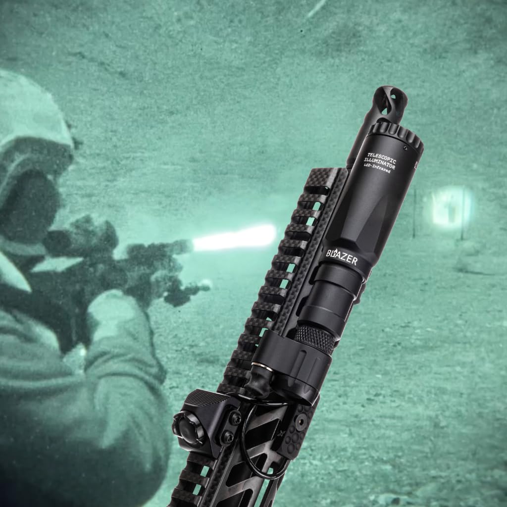 LED Infrared Illuminator Light Head (Focusable Optics - 4° to 25°) Fits Surefire M600DF/M640DF, Z-BOLT® 18650/18350 Light Bodies