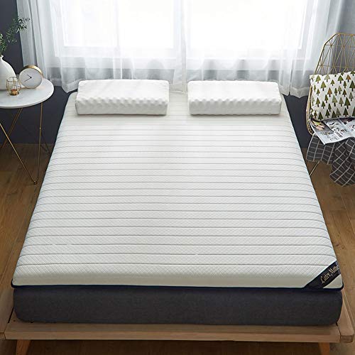 100% Natural Latex Mattress,Breathable Super Soft Foldable Tatami Mattress for Single Double Guest Bedroom Kids Room White Twin:90x200cm