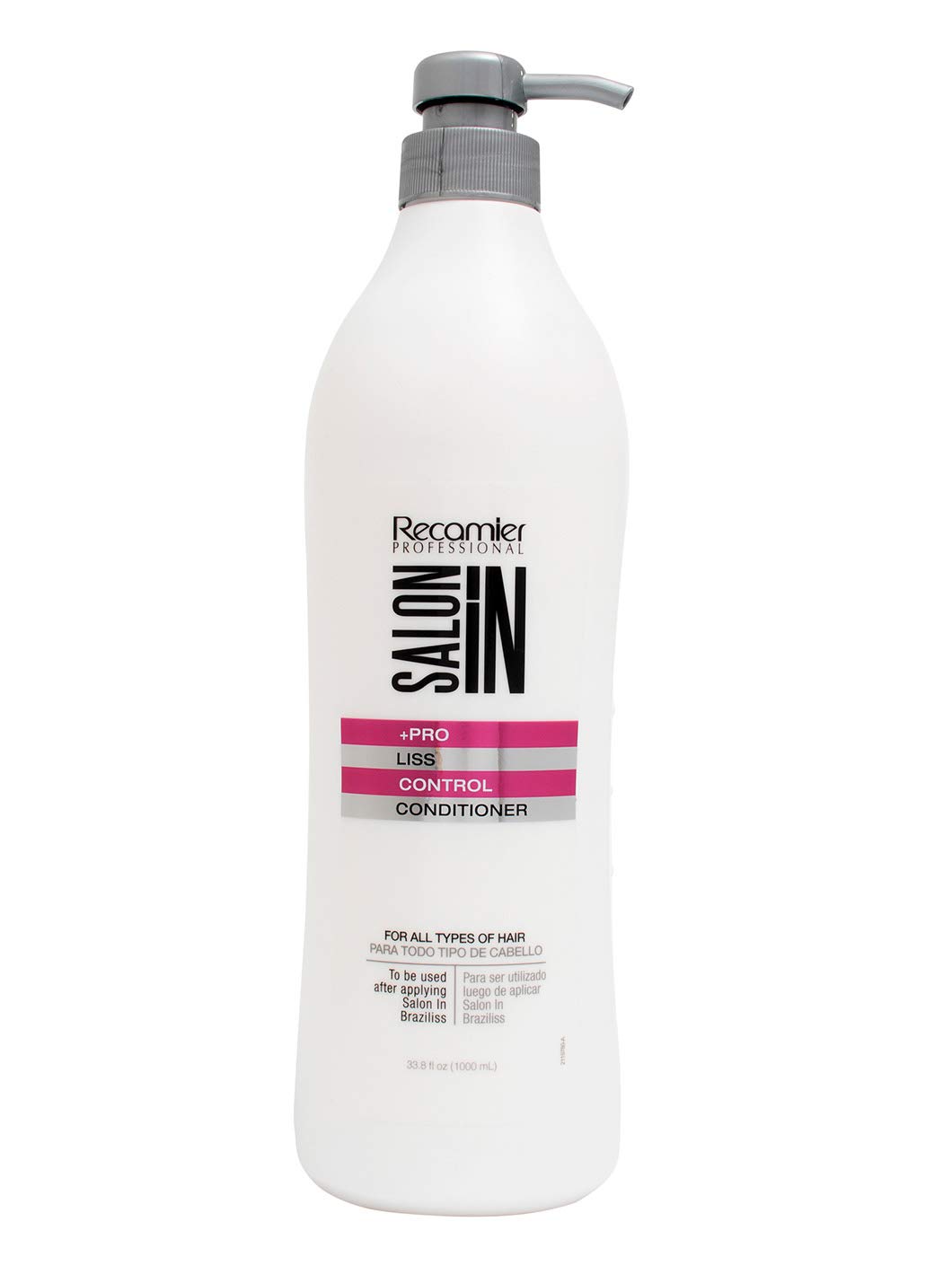 RECAMIER Anti Frizz Shampoo Liss Conditioner Detangler Set | Champu y Acondicionador Pack 33.3 OZ