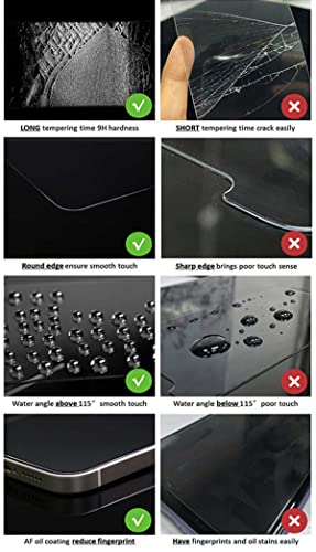 [2 Pack]Privacy Tempered Glass Screen Protector for iPhone 14/13/13 Pro, Waterproof and Shatter-Proof iPhone Screen Protector, 9H Hardness, Highly Responsive, Facial Recognition Enabled