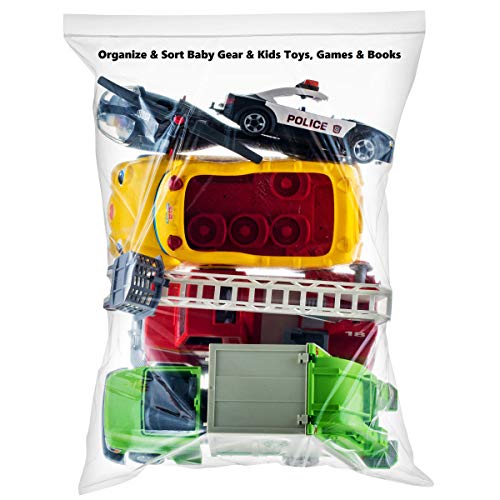 [ 40 COUNT ] Regular Roaster Clear Big Storage Bag 16" x 18", 3.5 Gallon Large & Strong Clear - ZIPPER TOP - Bags, Total 40 Bags