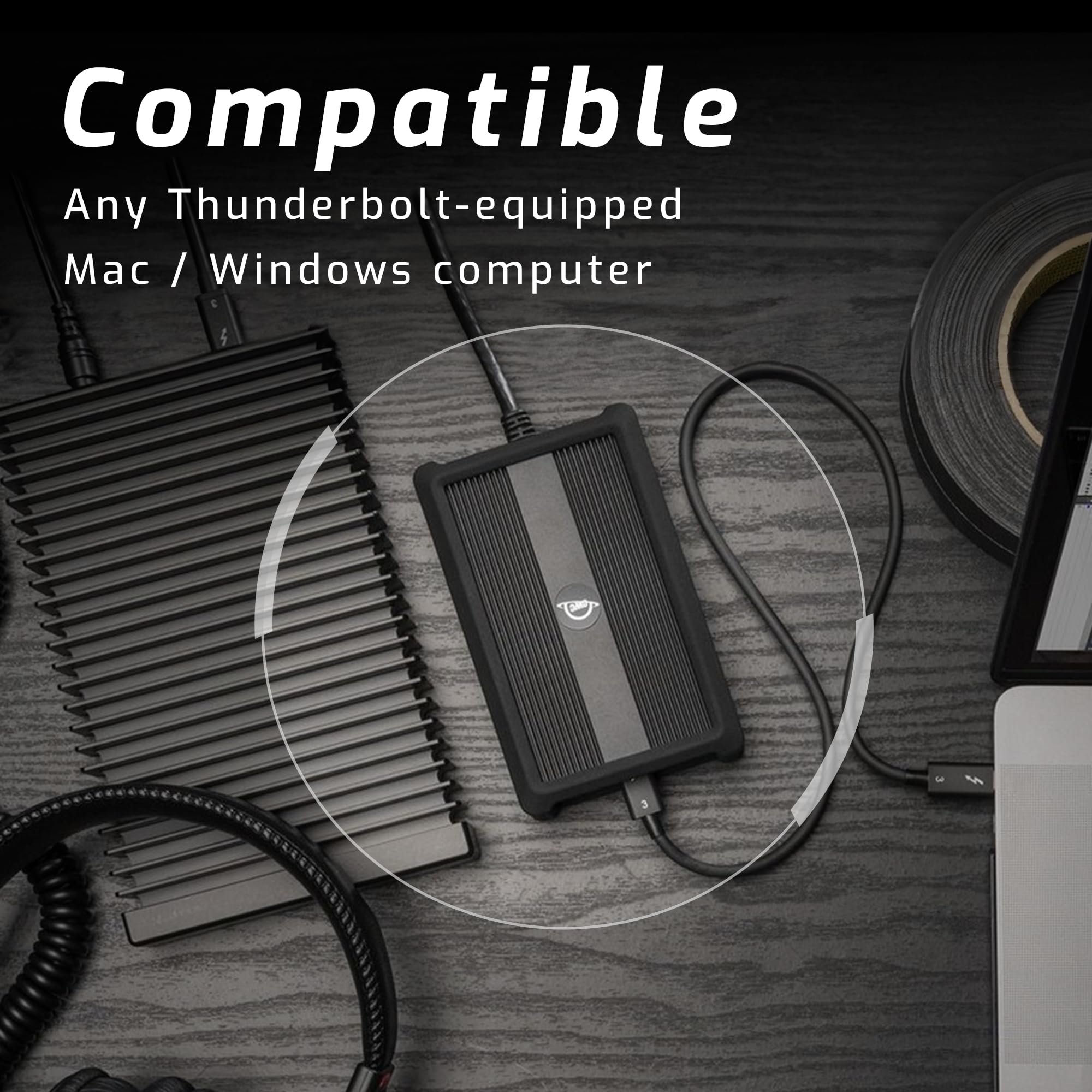 OWC Thunderbolt 3 10G Ethernet Adapter, for High-Speed Network Connections, RJ45 Port Supports 10Gb/s, 5Gb/s, 2.5Gb/s, 1Gb/s and 100Mb/s Base-T, Compatible with Thunderbolt 3 or Thunderbolt 4 Ports