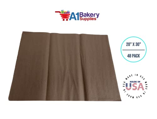 1 X Chocolate 20 inches x 30 inches Tissue Paper 48 Sheets Premium Quality Gift wrap Paper