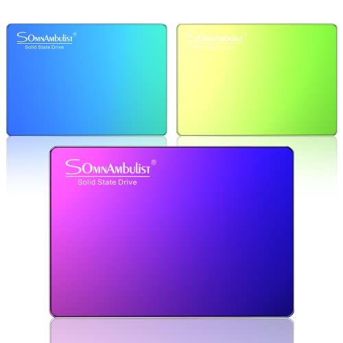 Somnambulist SSD 60gb 120gb 240gb Sata3 Solid State Drive Internal SSD (Gradient Blue purple-60GB)