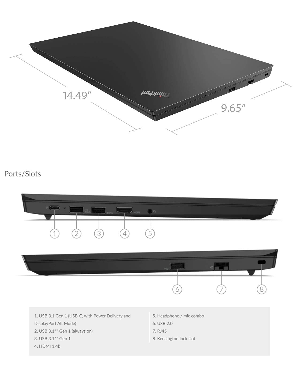 Lenovo Thinkpad E15 Business Laptop, 15.6 FHD IPS Display, Intel Core i7-10510U, 32GB RAM Memory, 1TB PCIe NVMe SSD, Webcam, Zoom Meeting, Windows 10 Pro, Black (Renewed)