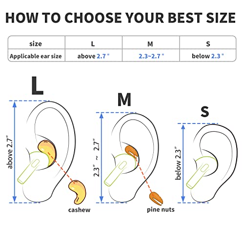 [2 Pairs] DamonLight Ear Hooks for AirPods Pro 2 & 1, AirPods 3 & 2 & 1, Airpod Ear Hook, Anti-Slip Comfortable Fit, Ergonomic Design, AirPods Accessories (Medium, White)
