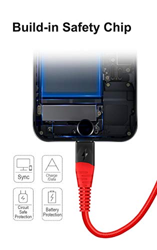 [2 Pack] Charge/Sync Cable, iFlash1 Foot Charging Cable Fast Charging & Sync Charger Apple iPhone Xs/XS Max/XR/X / 8/8 Plus / 7/7 Plus / 6S/6 Plus/SE/ 5S, iPad Pro Air Mini 1/2/3/4, iPod Touch 5/6