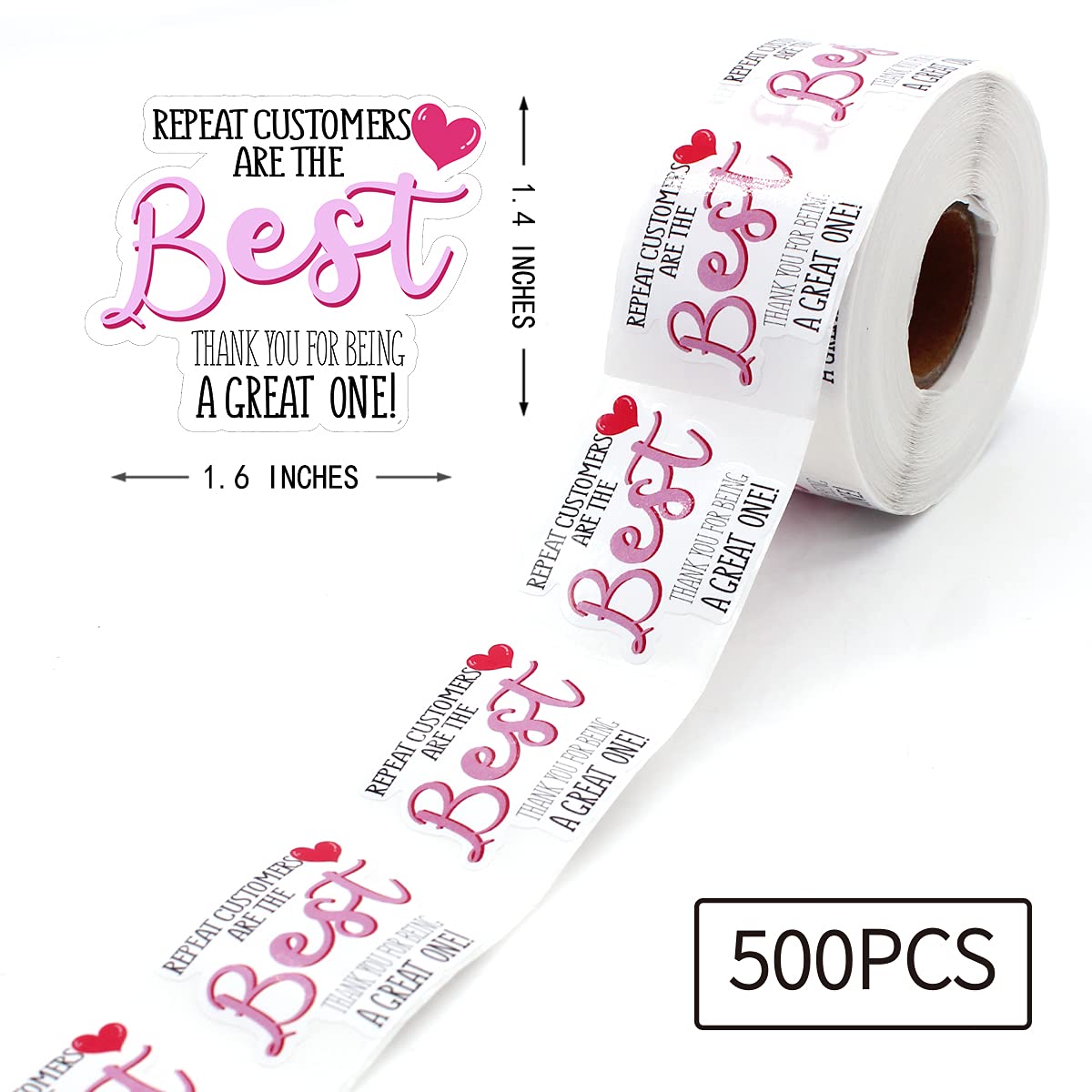 Littlefa Repeat Customers are The Best Stickers,Appreciate Customer Small Business Stickers,Thank You Stickers,Small Business Stickers,Mail Packaging Sticker for Small Business 500 PCS