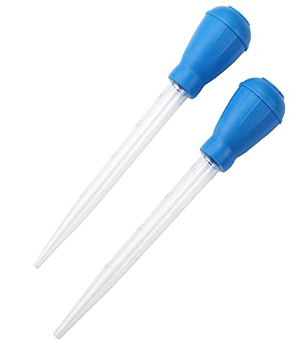 ACEONE Manual Fish Tank Water Changer Aquarium Dropper, 2Pcs 30ml Aquarium Clean Pipette Dropper, Fish Tank Cleaning Waste Remover, Aquarium Gravel Cleaning Straw