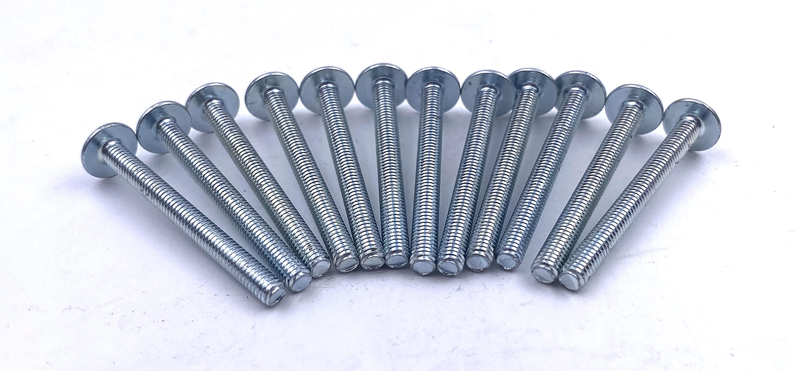 M4-0.7 X 50MM, 2" Phillips/Slotted Truss Head Machine Screws Zinc Plated - 12 Pack