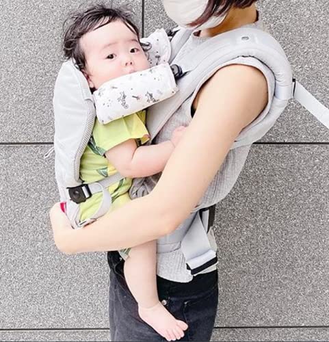 【angelette】Baby Carrier Reversible Sucking Pads/Car Seat Strap Covers/Stroller Belt Covers/Drool Pads/Teething Pads (Unicorn)