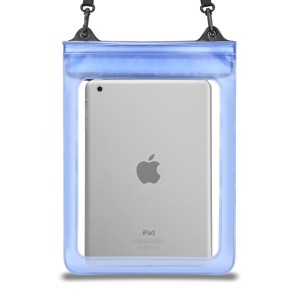 Universal 9.7-11 inch Tablet Waterproof Case Dry Bag Pouch Fit for iPad 10.2 10.9, iPad Air 10.9, iPad Pro 11, Samsung Galaxy Tab A9+, Tab S6 Lite, Microsoft Surface Dragon Touch Simbans Chiwu (Blue)