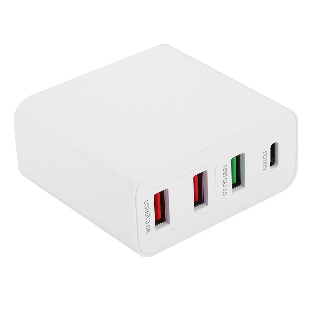 γππ‘π«π’π¬ππ¦ππ¬ ππ’ππγ 18W Charger, High Temperature Resistance 4 Port Charger, Durable PD Dual Chip Built-in Intelligent Chip for Traveling Outdoor Business(U.S. regulations)