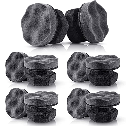 10 Pieces Tire Dressing Applicator Washable Tire Shine Applicator Dressing Pad Car Detailing Foam Sponge Reusable Tire Cleaner Sponge for No Mess Tire Detailing Supplies