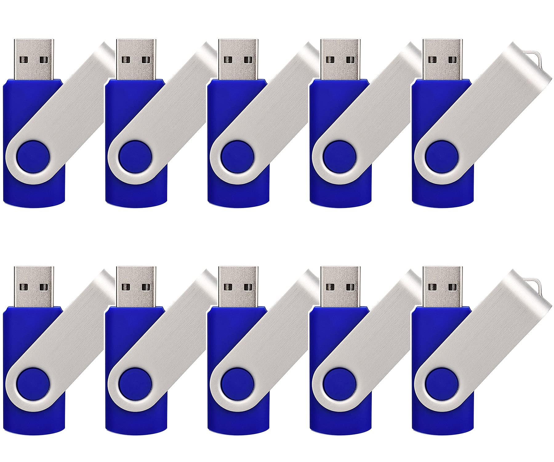 10 Pack 1GB Flash Drives Pack 1GB USB Stick Bulk 1GB USB Thumb Drive USB 2.0 (1GB, Blue)