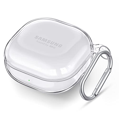 AIRSPO Clear Case Compatible with Samsung Galaxy Buds 2 Pro/ Galaxy Buds 2/ Galaxy Buds Pro/ Galaxy Buds Live Case Transparent Case Cover (Clear)