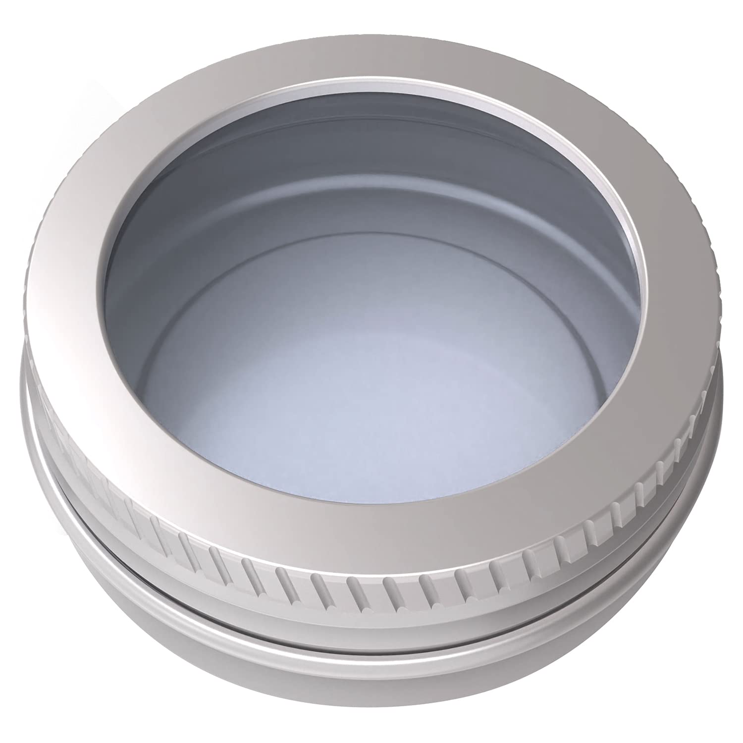 0.5 Ounce Aluminum Tin Jar 15 ml Refillable Containers Clear Top Screw Lid Round Tin Container Bottle 20 Pcs for Cosmetic,Lip Balm, Cream