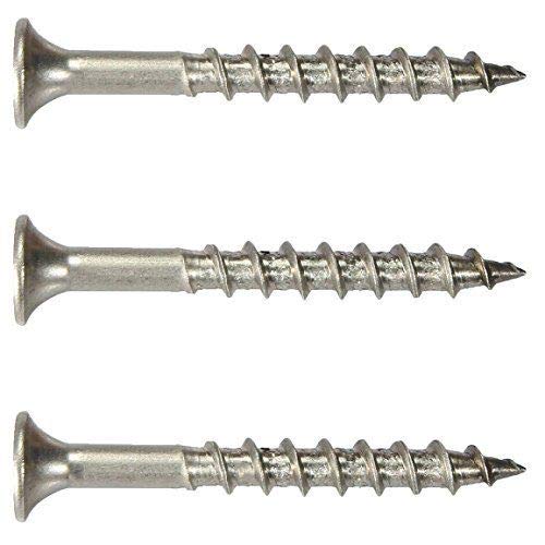 #10 x 1-1/4 Deck Screws Stainless Steel Square Drive Wood/Composite Qty 100