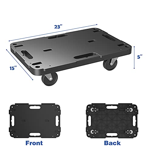 Goplus Moving Dolly, Heavy Duty Furniture Rolling Mover with 4 Wheels for Piano Heavy Items Appliance, Interlocking System, 500 lbs Weight Capacity, 23β x 15β (L x W) (1)