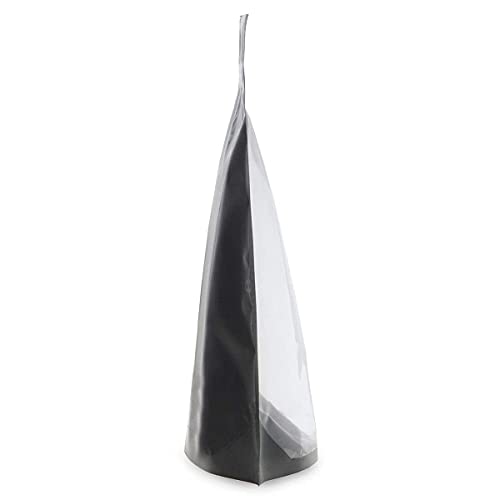 100 pcs Clear Front/Black Back 7.5" x 11.5" x 3.5" Stand Up Pouch Ziplock Mylar Smell Proof Bags