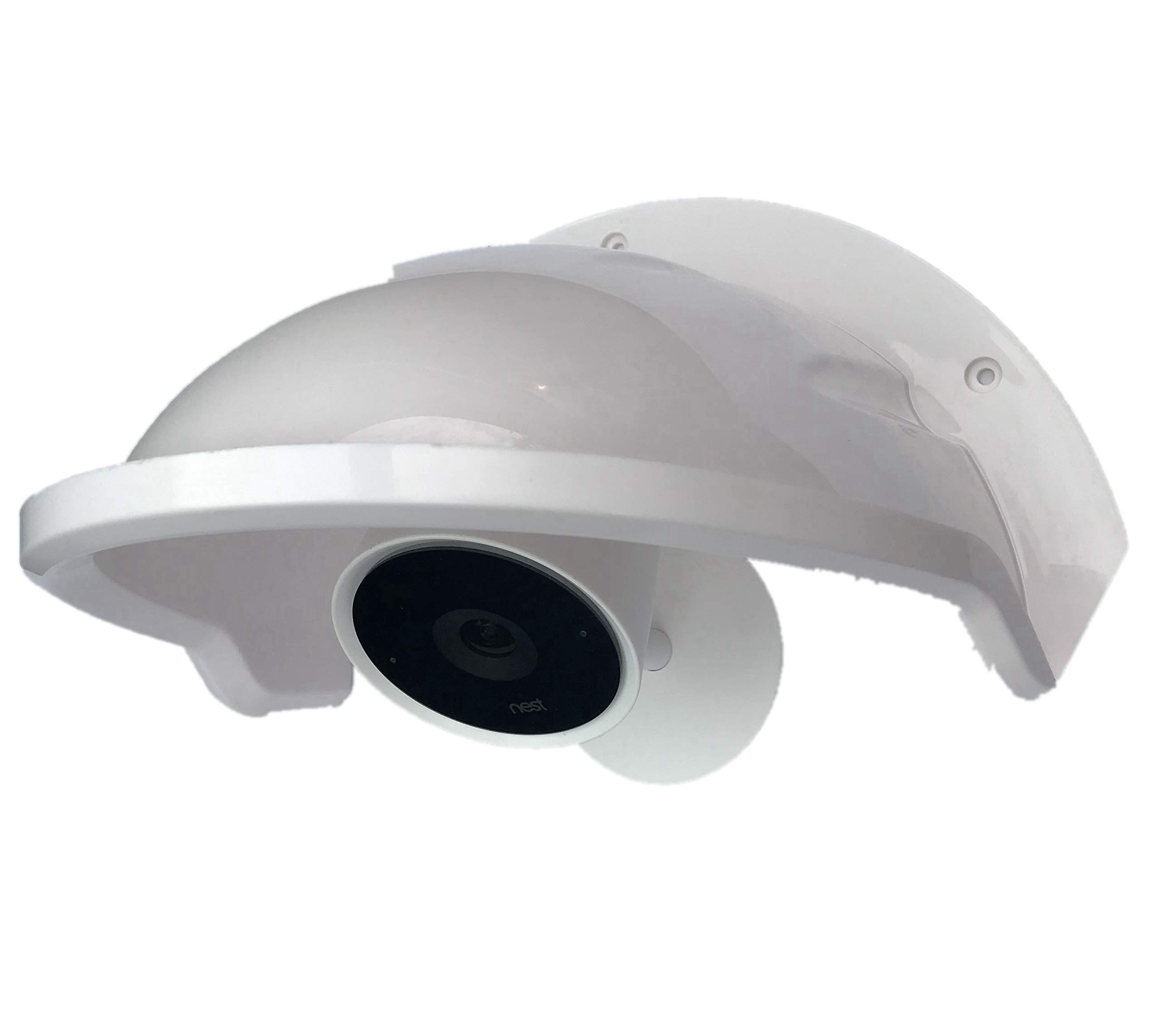 Universal Sun Rain Shade Camera Cover Shield for Nest/Ring/Arlo/Dome/Bullet Outdoor Camera - White