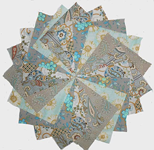 10 10 Inch Victorian Garden Quilting Squares Pack by Benartex & QT Fabrics 5 colorways
