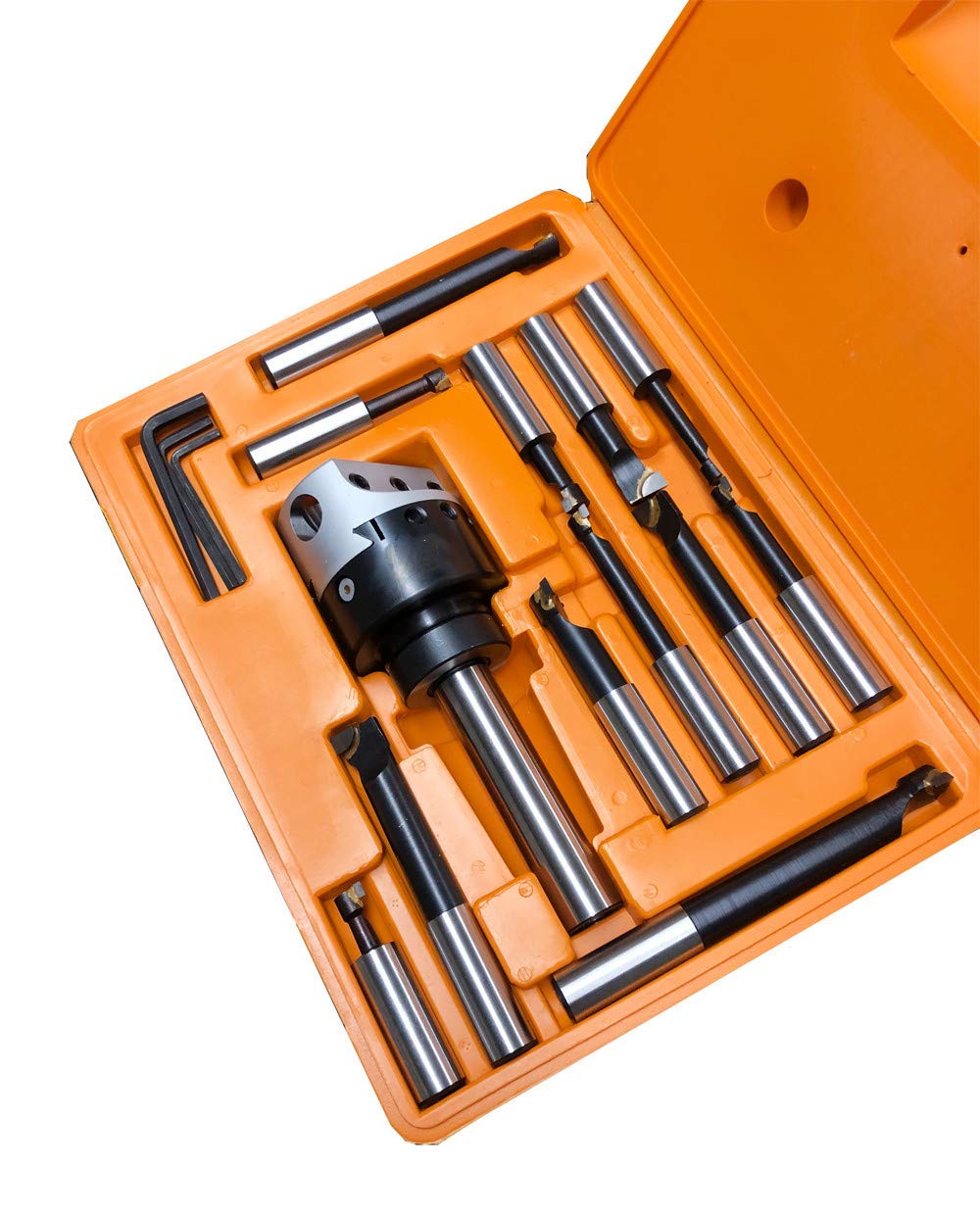 1'' Shank Carbide Tipped 3'' Boring Head Set 12 Pc 3/4'' Boring Bar Set