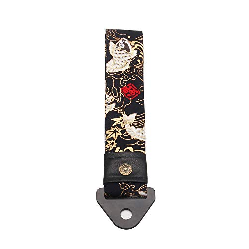 Ancient Japanese Antiquity Element Tow Strap,Car Modification Sports Trailer Belt with Combination of Koi Traction Rope Trailer Hook Fit for Decorative Trailer Belt(Black)