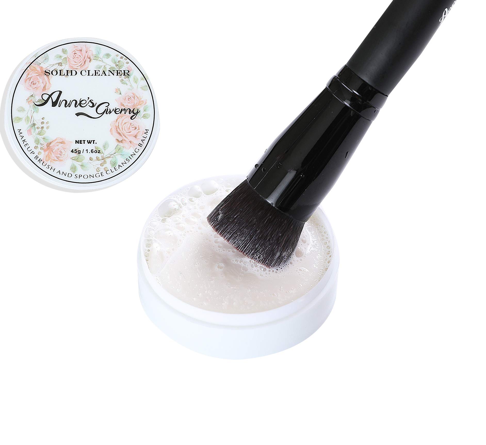 Anne's Giverny Makeup Brush Solid Cleaner Soap Sponge Blender Cleanser Blending Cleaning Balm Cleaner for Make up Brushes