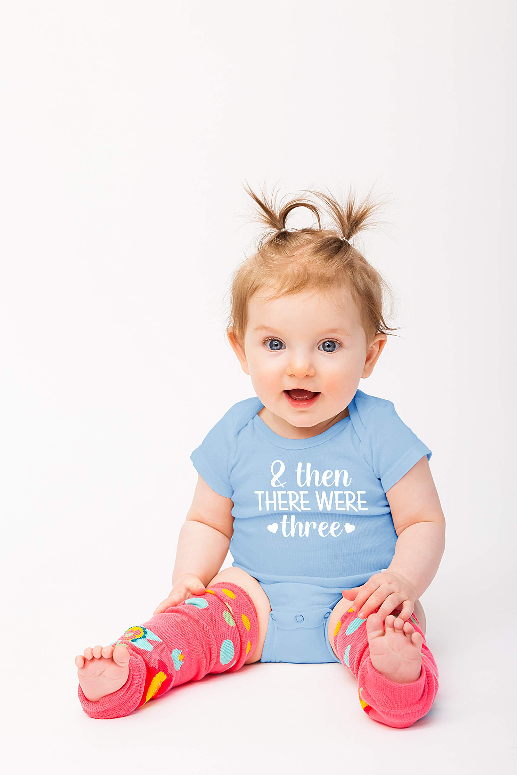 & Then There Were Three - Funny Baby Essentials Bodysuit - Baby Boy Clothes Newborn Girl Outfits (6 Months, Light Blue)